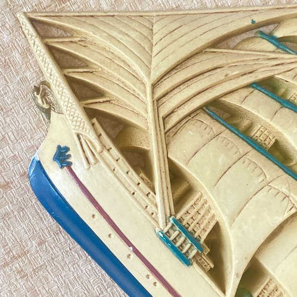 Vintage | Art | Vintage Nautical Wall Decor Tall Ship Plaques Mid ...